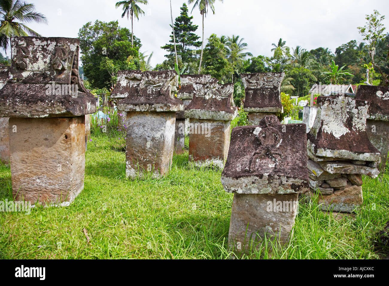 Waruga Stone Tombs in a Cemetery in Northern Sulawesi, Indonesia Stock ...