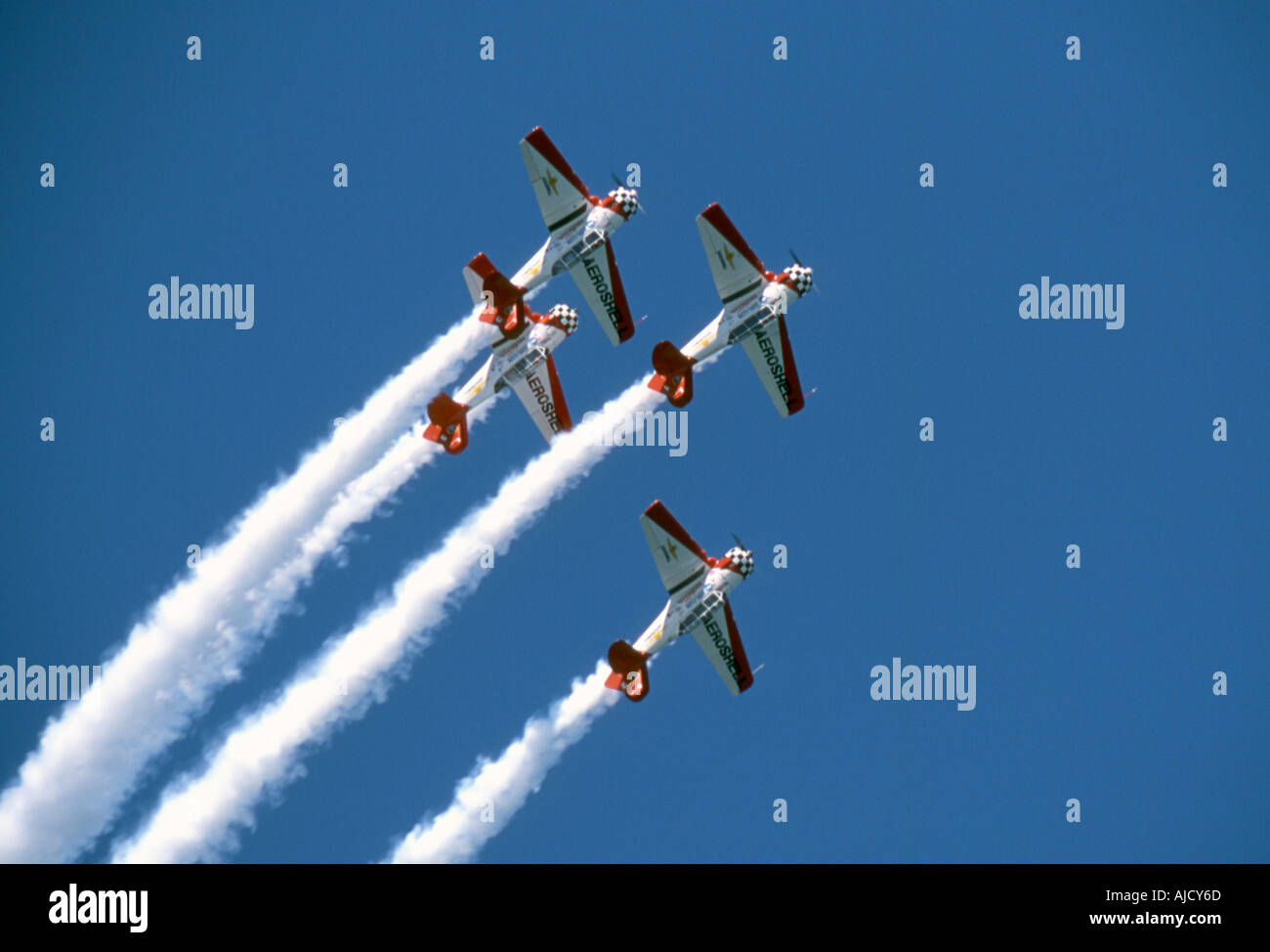 Acrobatic Flying Team performing at air show Stock Photo - Alamy