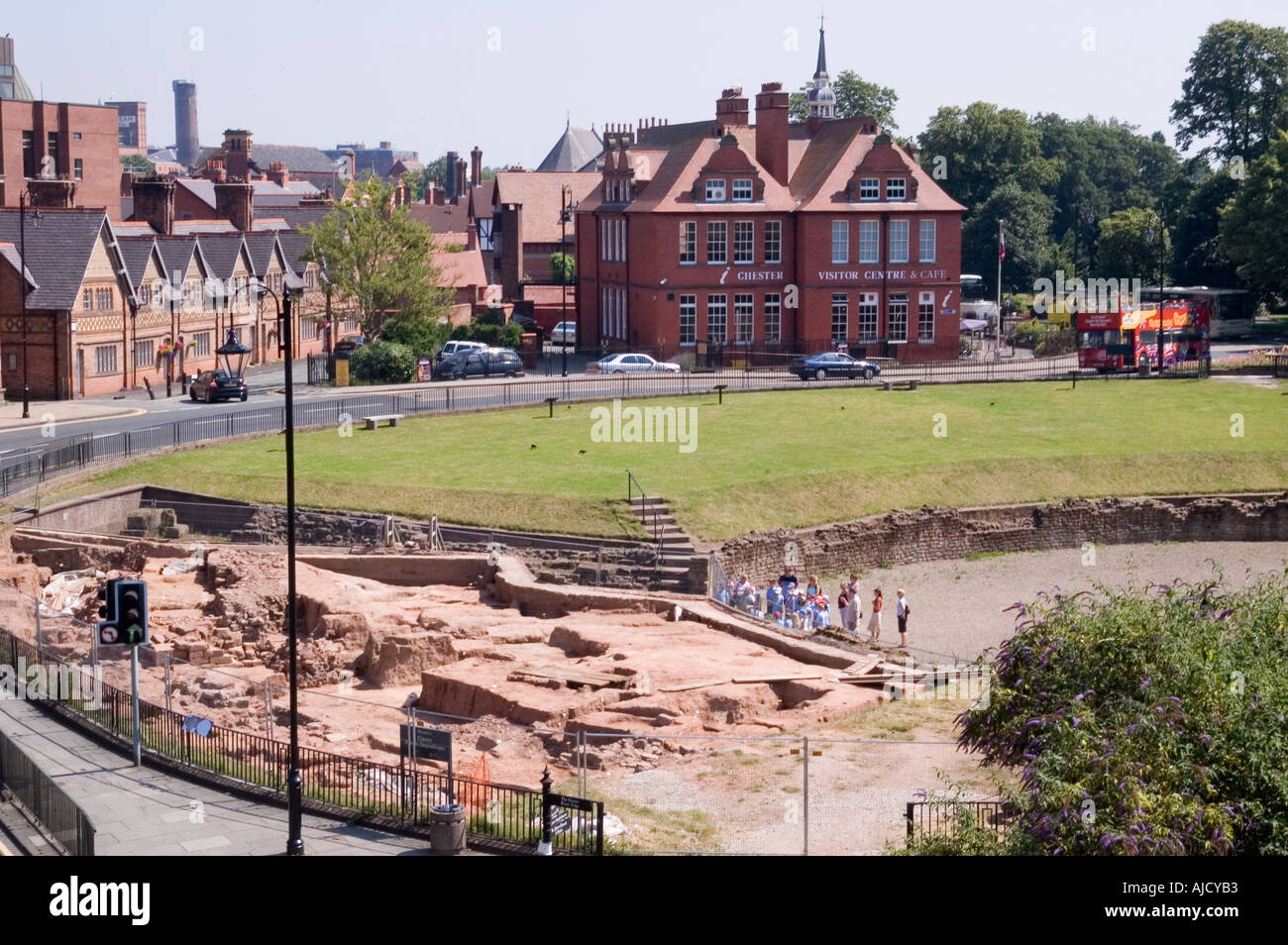Excavations roman Ampitheatre Chester Stock Photo - Alamy
