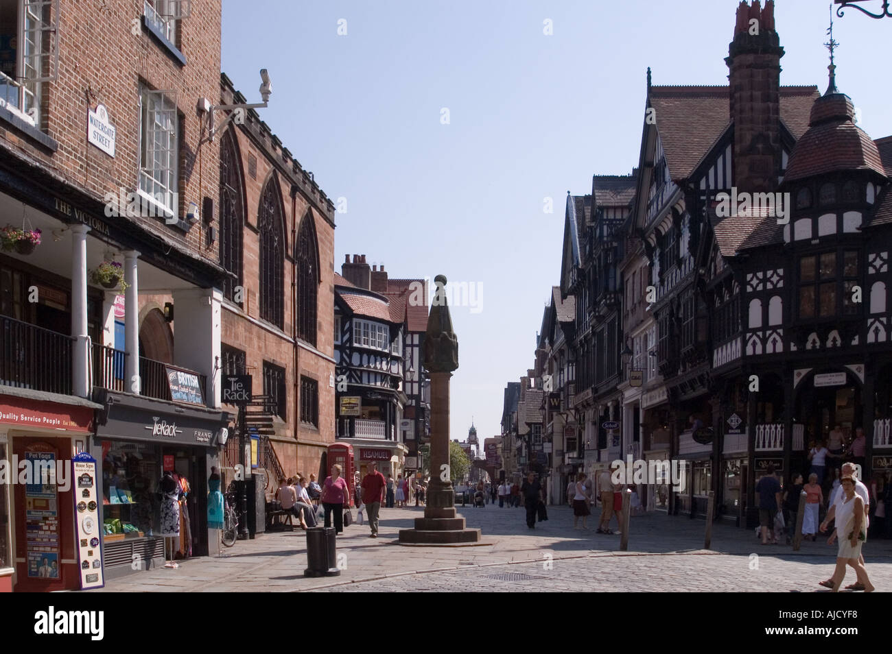 The Cross and Watergate Street Chester Stock Photo - Alamy