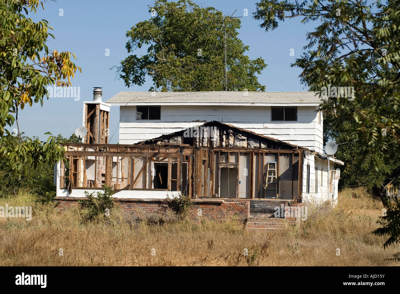 Flood Damaged Home Stock Photo - Alamy