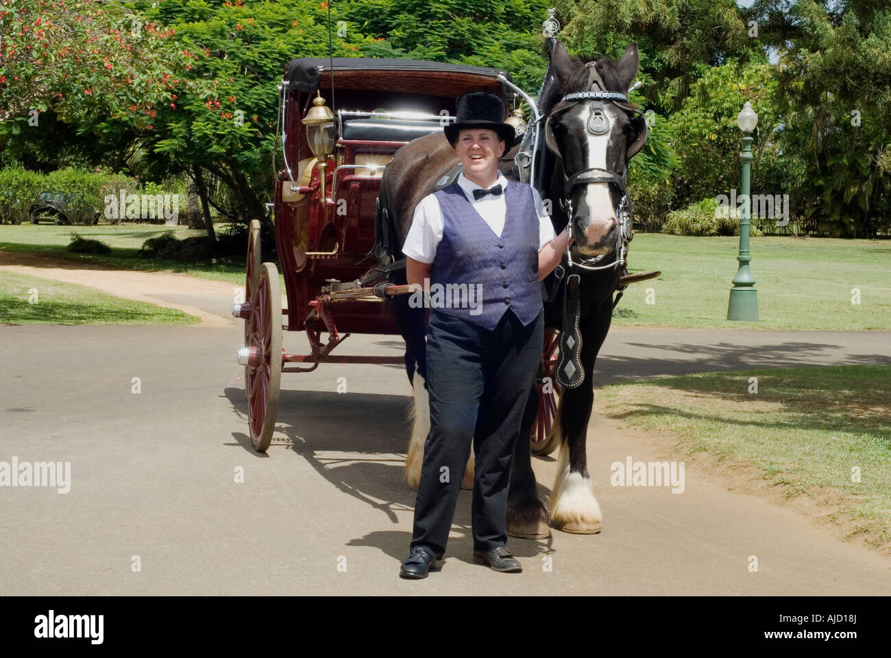 Coach and Driver Stock Photo - Alamy