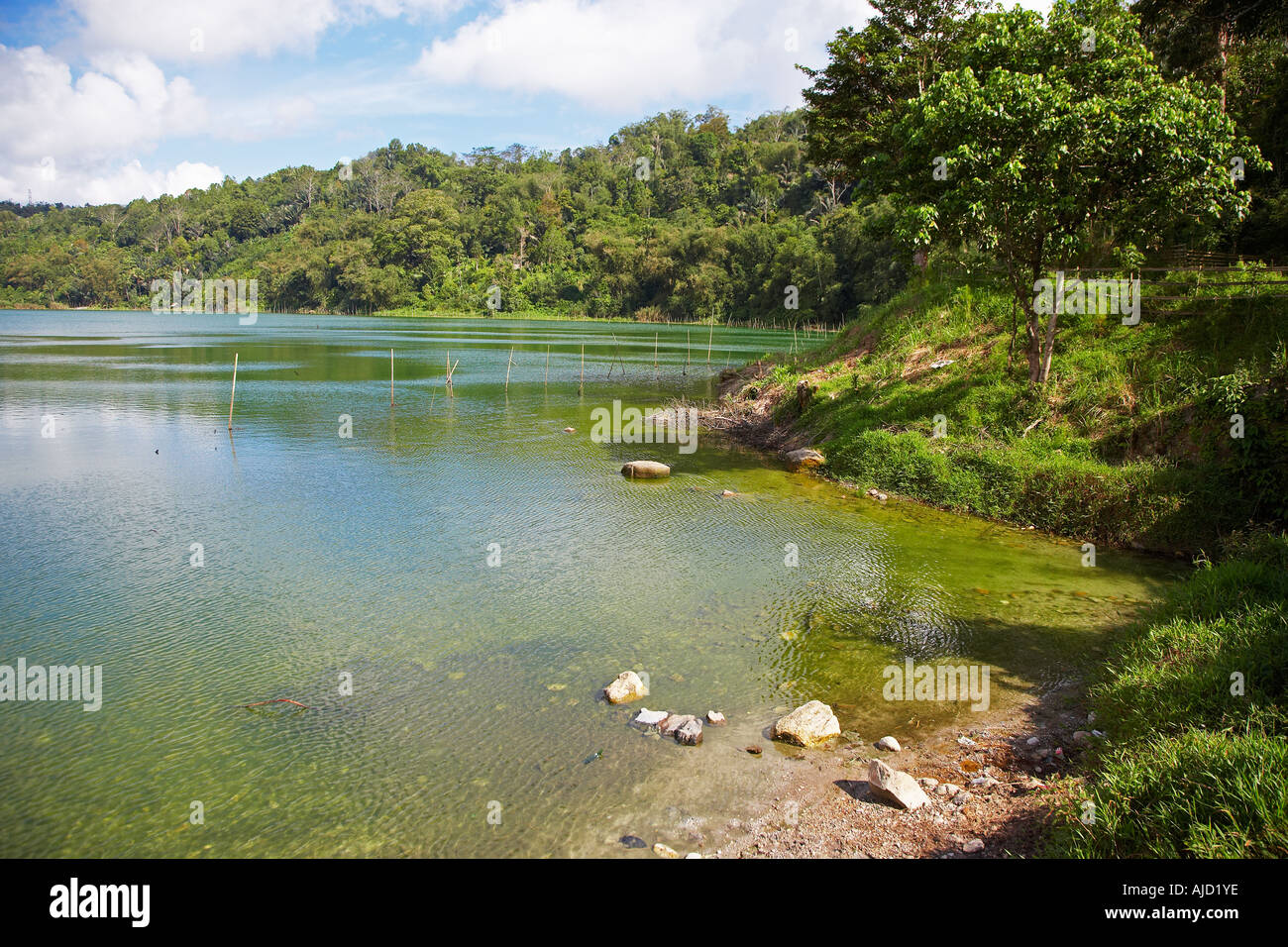 Linow Lake near Lahendong Village in the Minahasa highlands of Northern ...