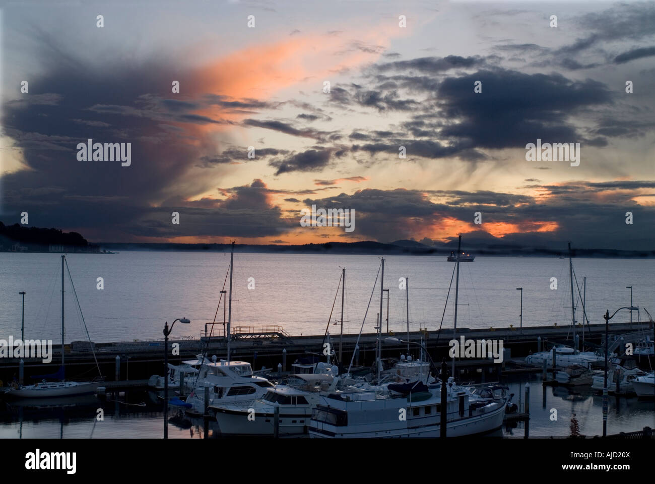 Puget Sound Sunset Stock Photo - Alamy
