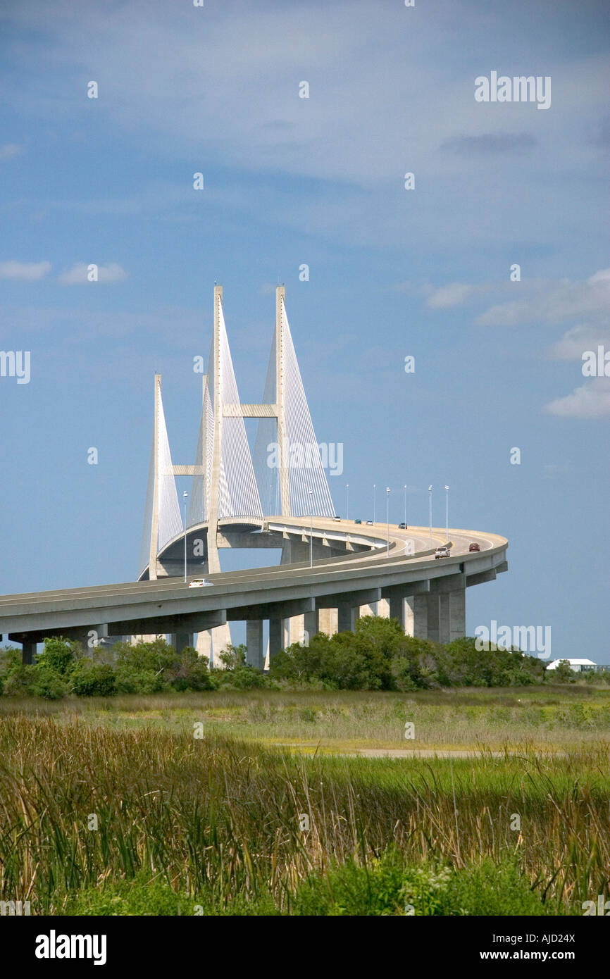 The Sidney Lanier Bridge at Brunswick Georgia Stock Photo - Alamy
