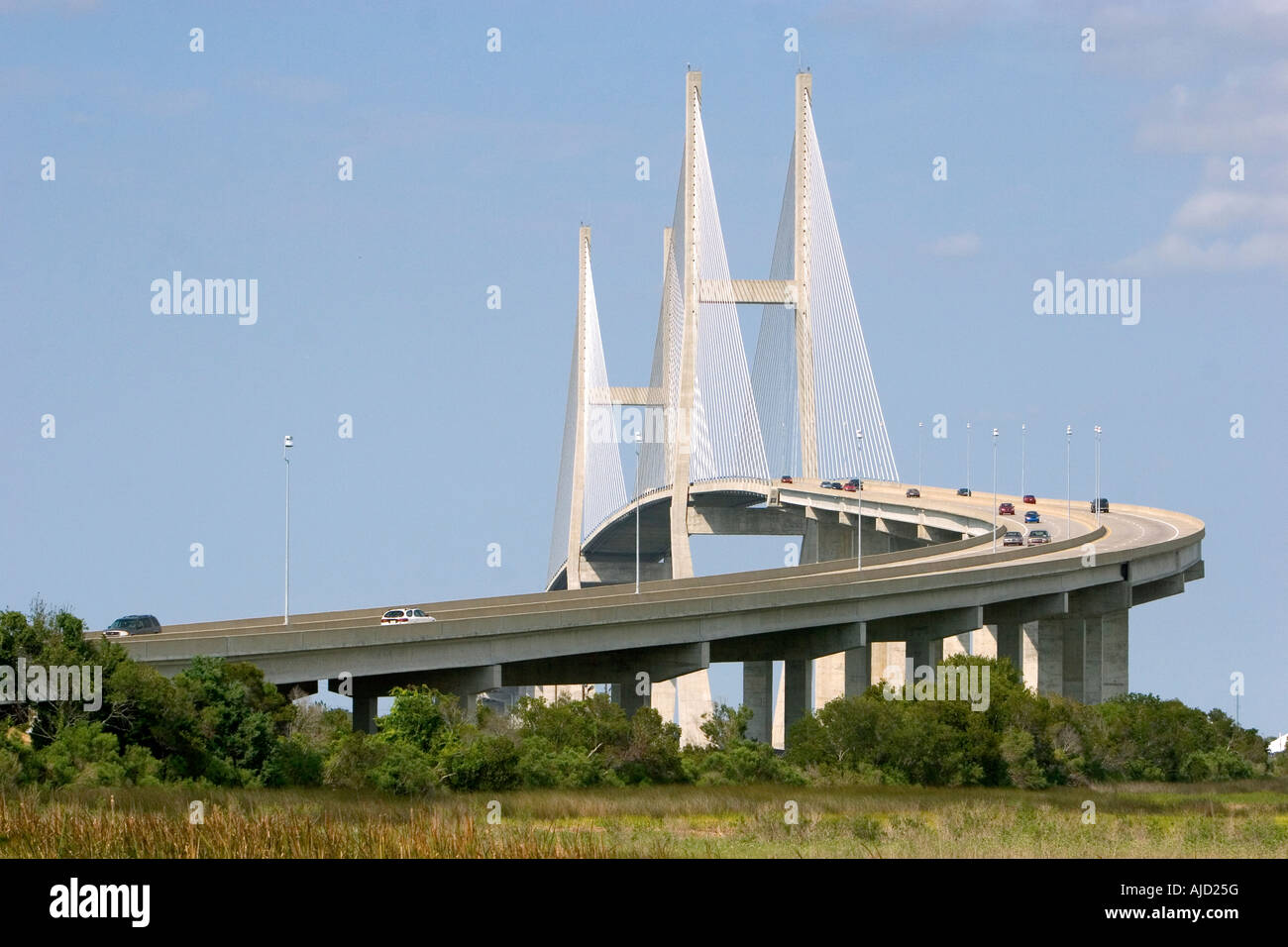 The Sidney Lanier Bridge at Brunswick Georgia Stock Photo - Alamy