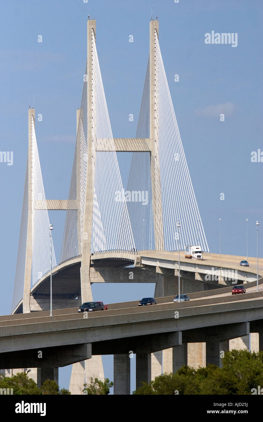 The Sidney Lanier Bridge at Brunswick Georgia Stock Photo - Alamy