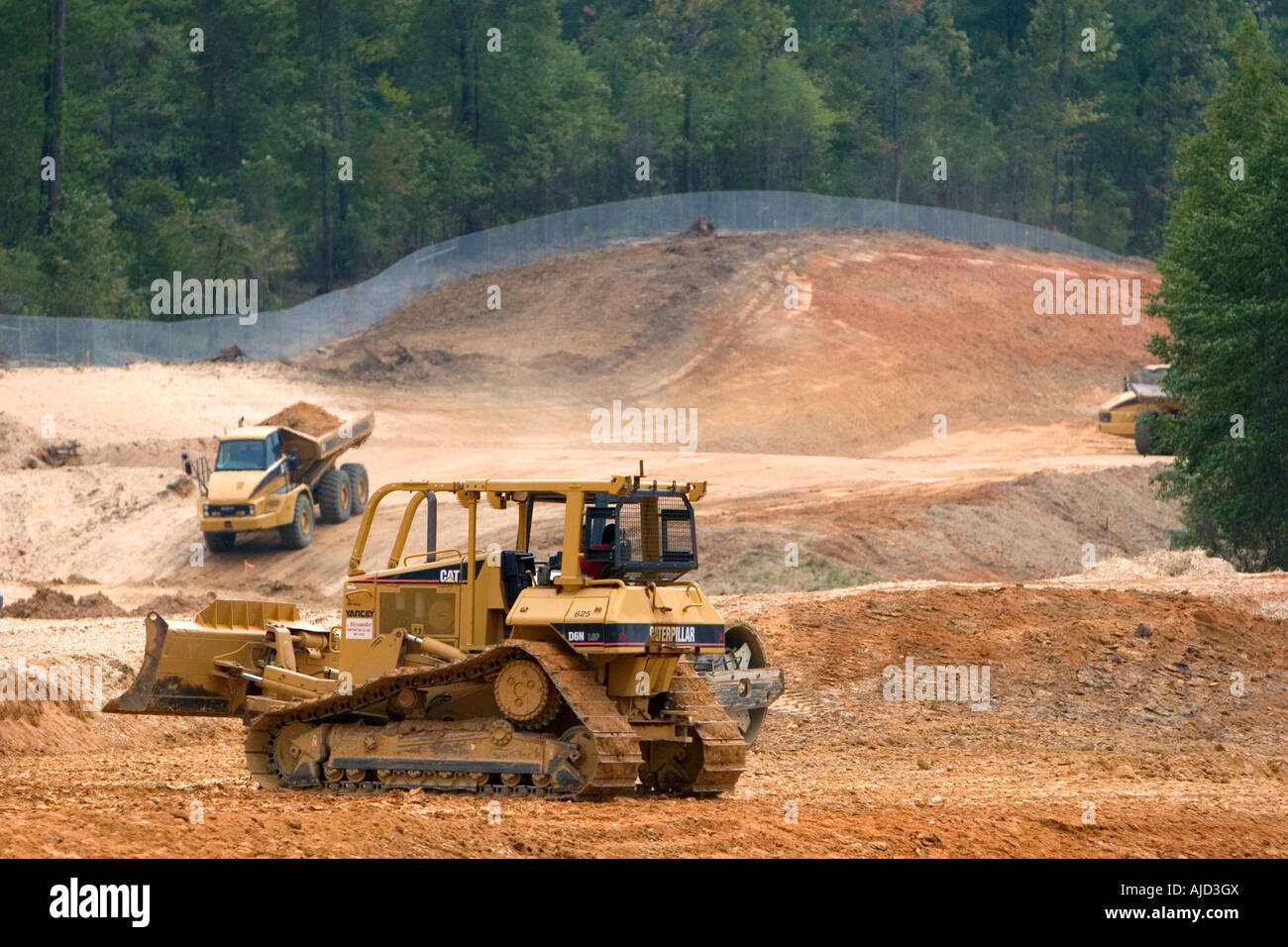 Bulldozer being used for road construction in Georgia Stock Photo - Alamy