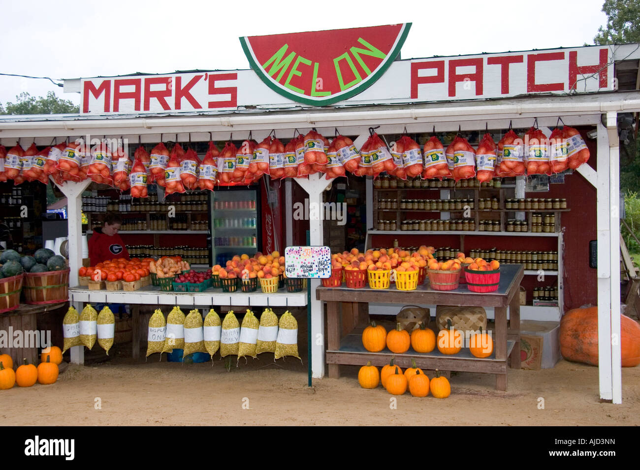 Marks Melon Patch fruit and vegetable stand near Albany Georgia Stock ...
