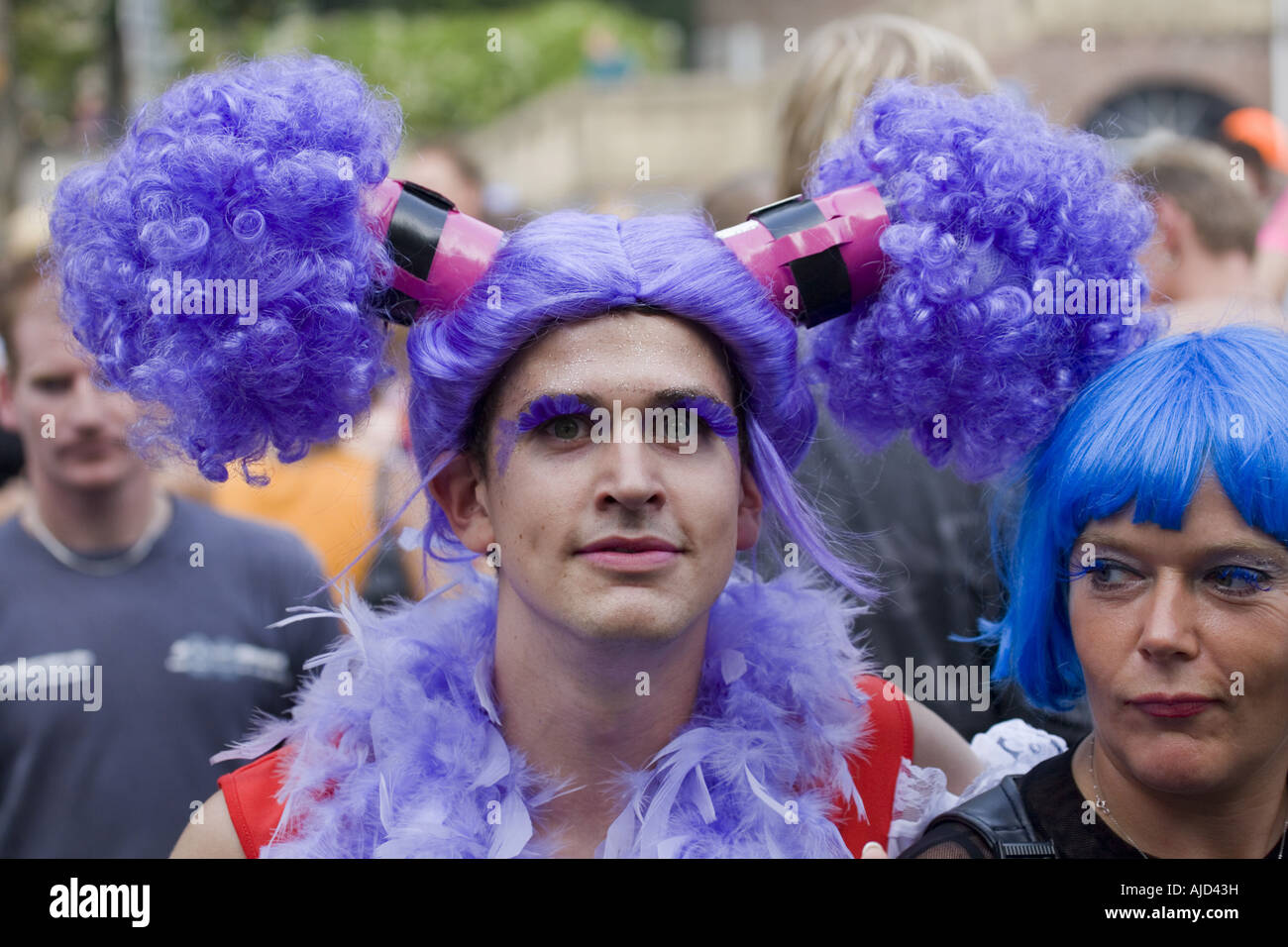 visitors at the Love Parade, Germany, North Rhine-Westphalia, Ruhr Area ...