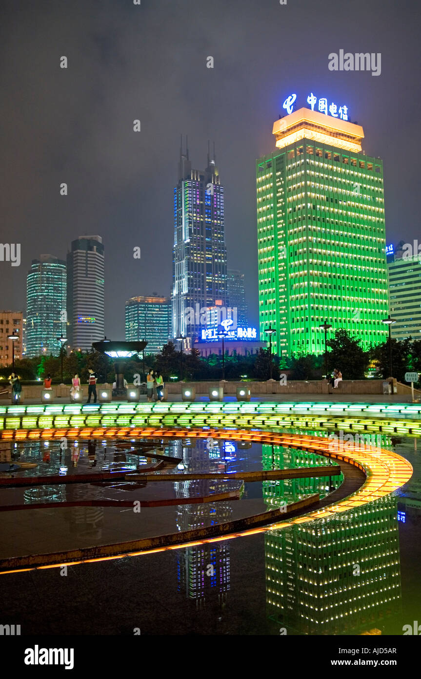 Night in People's Square Stock Photo - Alamy