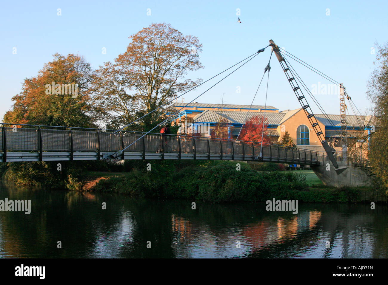 millenium footbridge over the river medway maidstone kent england uk gb ...