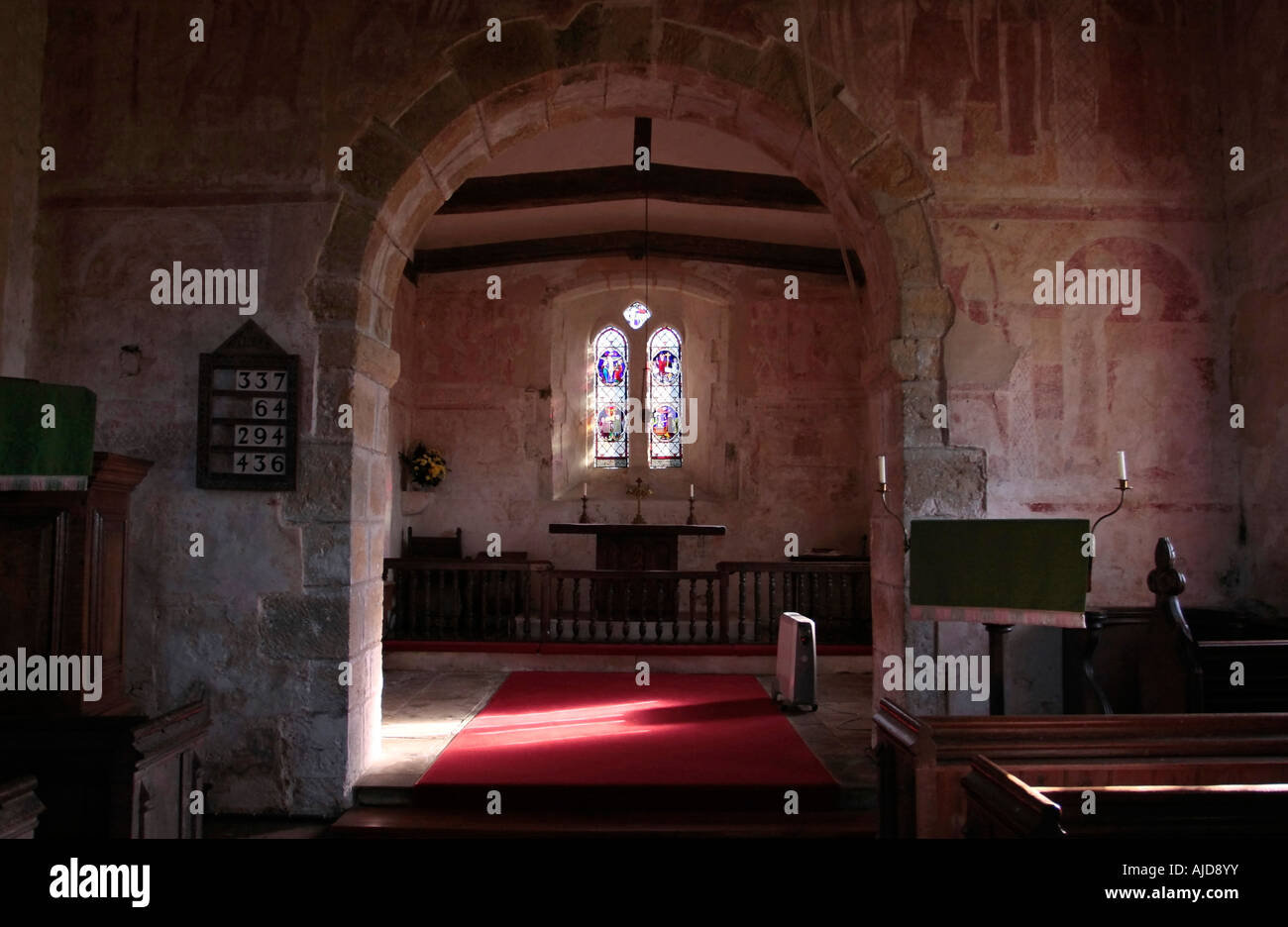 Early Medieval wall paintings in St Botolphs Church, Hardham, West ...