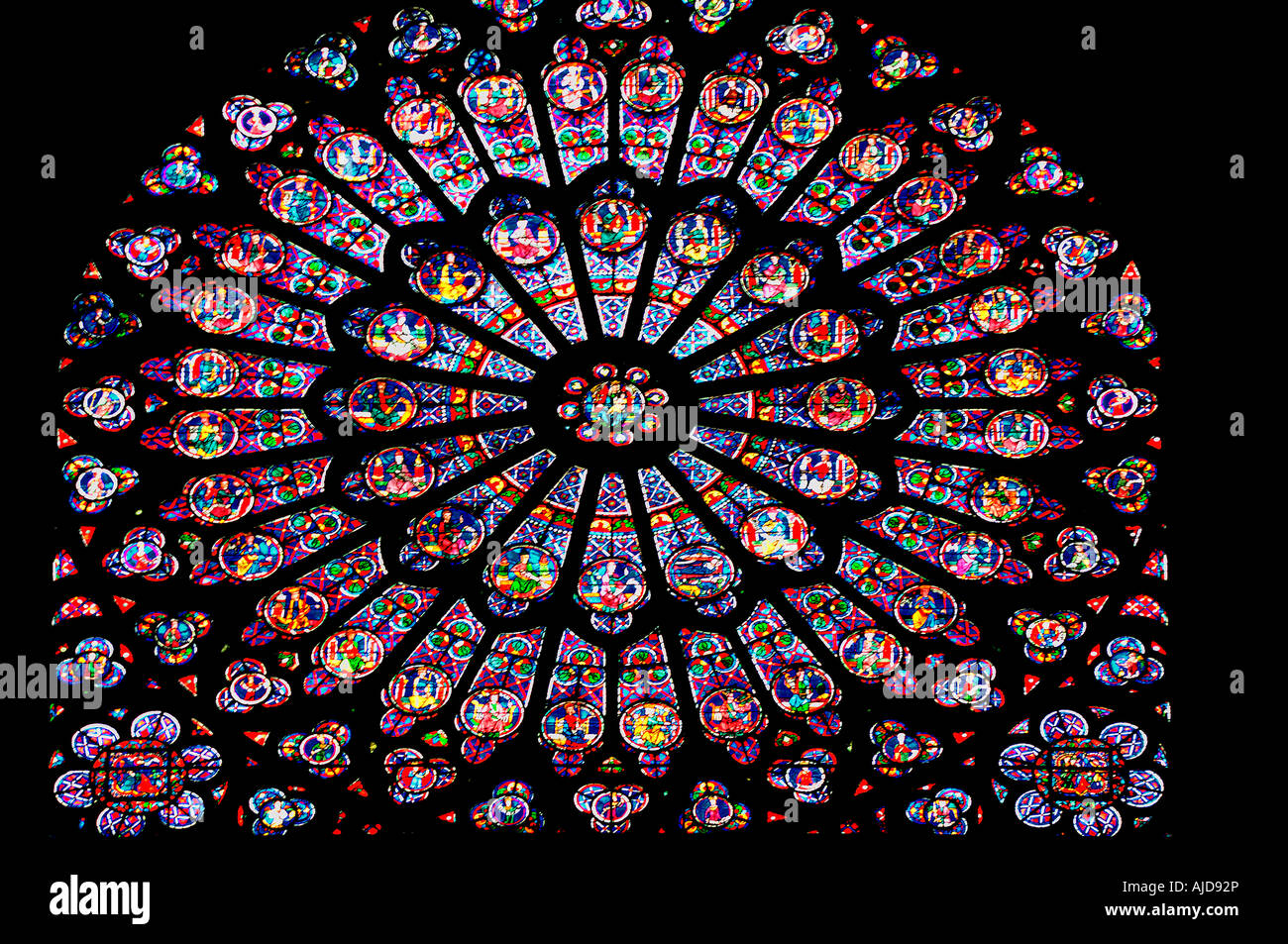 North Rose Window Notre Dame Cathedral Stock Photos & North Rose Window ...