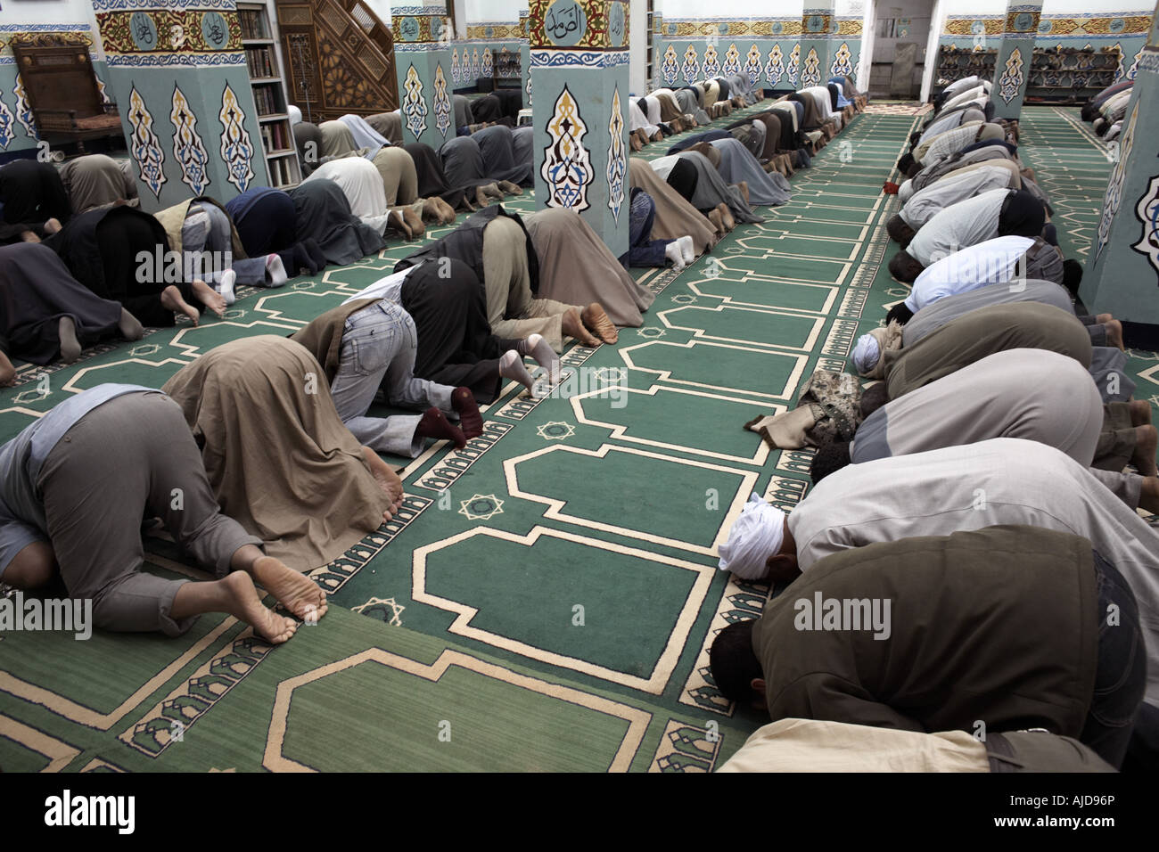 Muslims pray at a mosque in Aswan, Egypt Stock Photo - Alamy