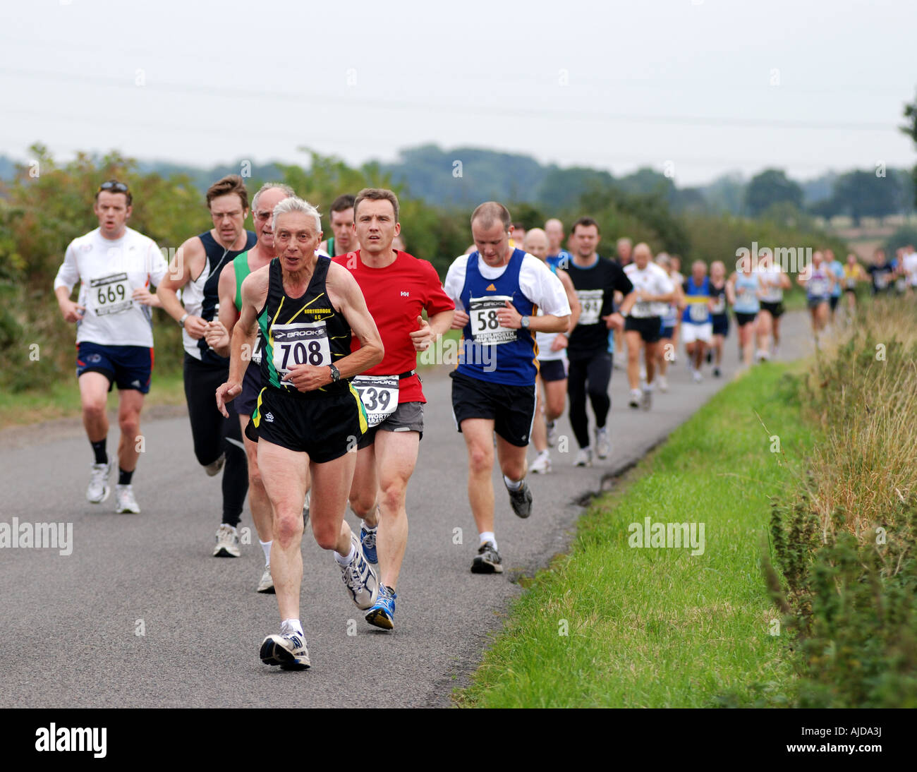 Runners in Kenilworth Half Marathon race, England, UK Stock Photo - Alamy
