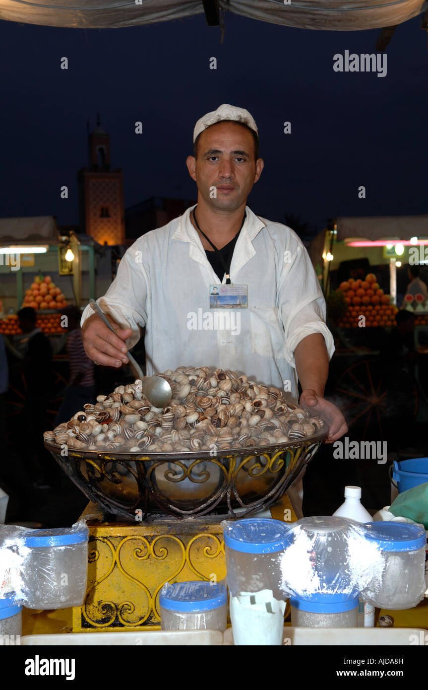 snail escargot vendor Foods stalls at night Djemma el Fna Marrakesh ...
