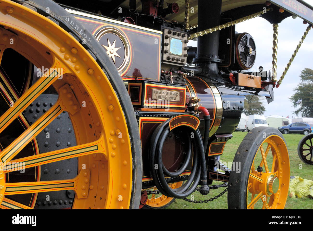 A large vintage steam traction engine Stock Photo - Alamy