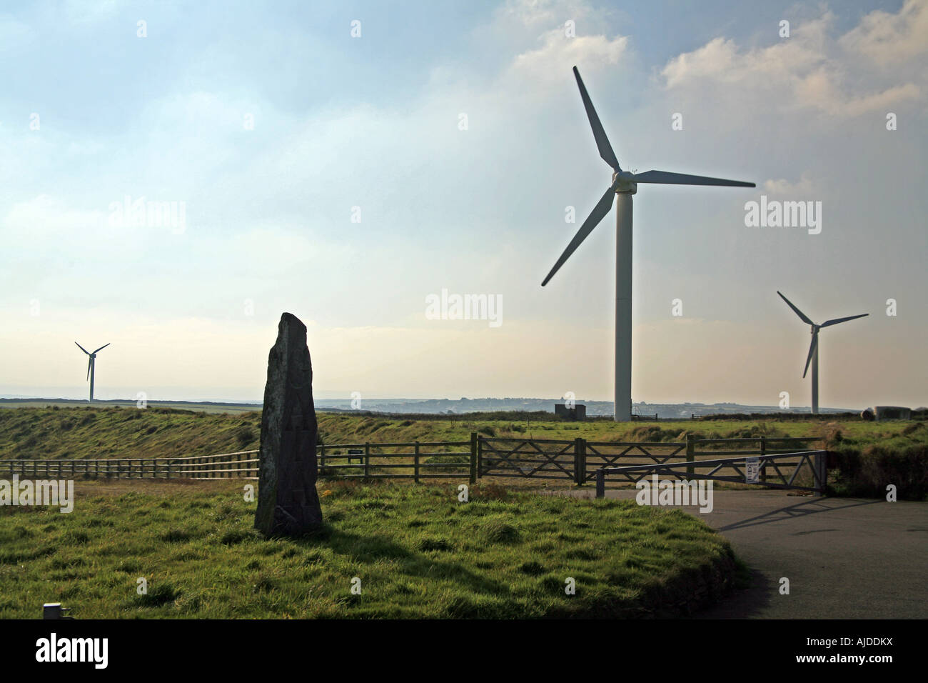 Wind turbines at Delabole Wind Farm Cornwall UK Stock Photo - Alamy