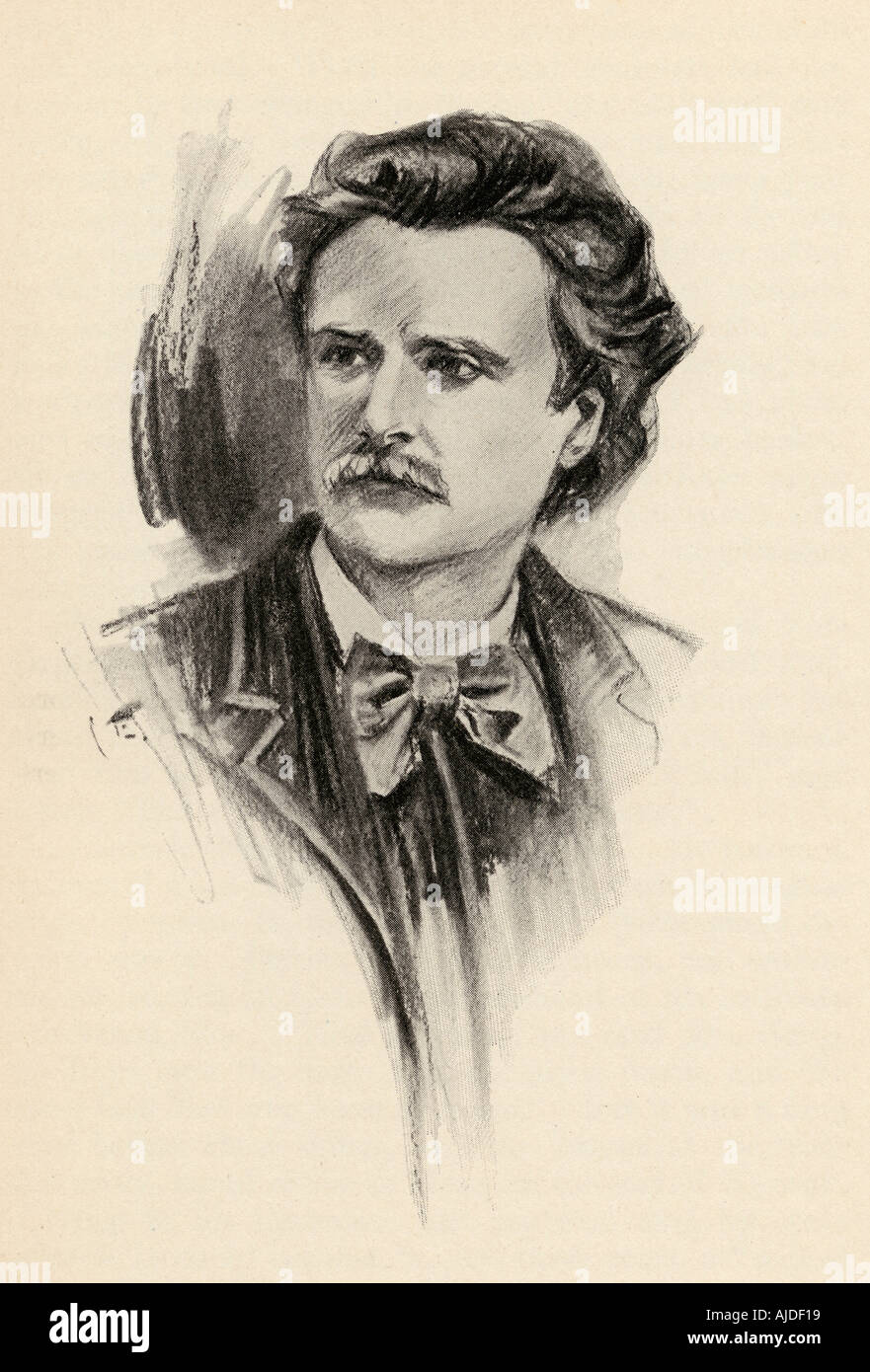Edvard Hagerup Grieg, 1843 - 1907. Norwegian composer and pianist Stock ...