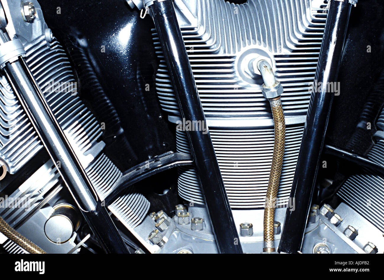 Closeup of Vintage Aircraft Radial Engine Stock Photo - Alamy