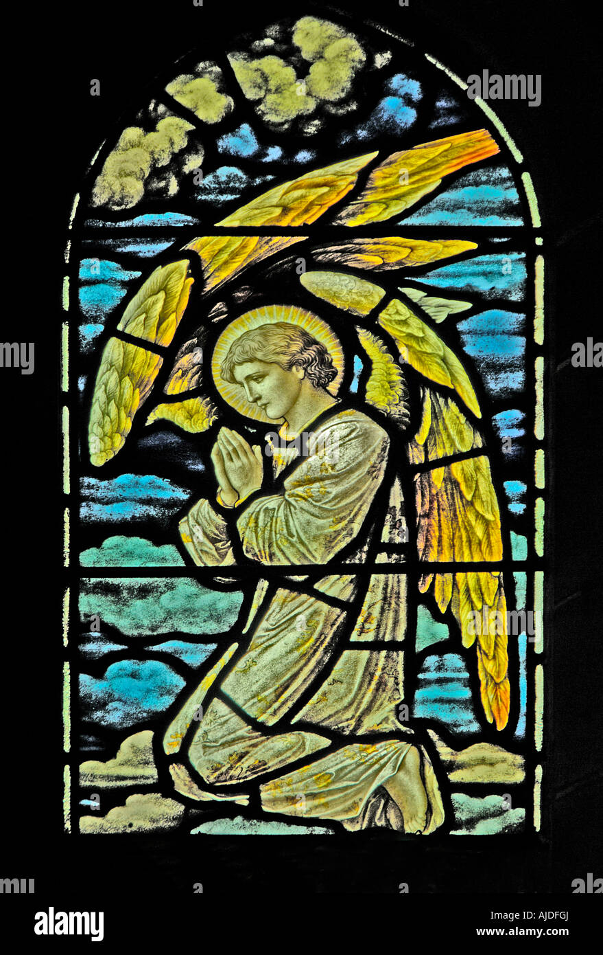 Angel window. Church of Saint George, Millom, Cumbria, England, U.K ...