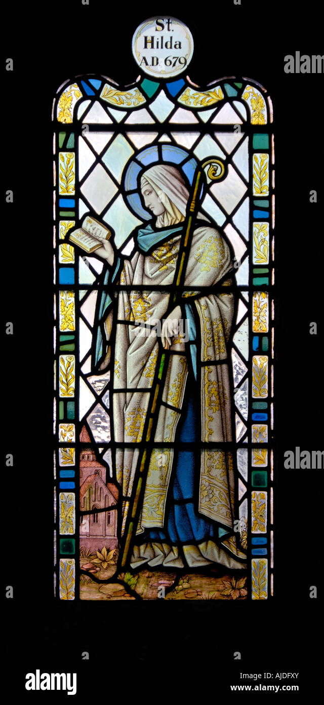 Saint Hilda window. Church of Saint Bartholomew, Barbon, Cumbria ...