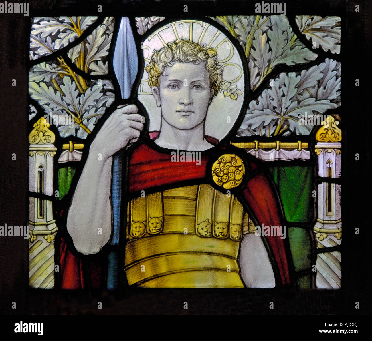 Fortitudo (Fortitude) window (detail). window (detail). Church of Saint ...