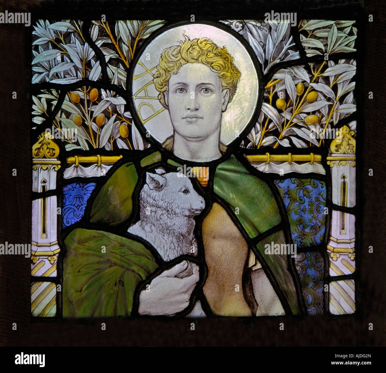 Pax (Peace) window (detail). Church of Saint Bartholomew, Barbon ...