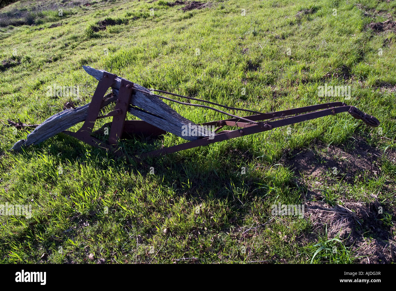 Rusty plow at ranch house at Henry Coe State Park Stock Photo - Alamy