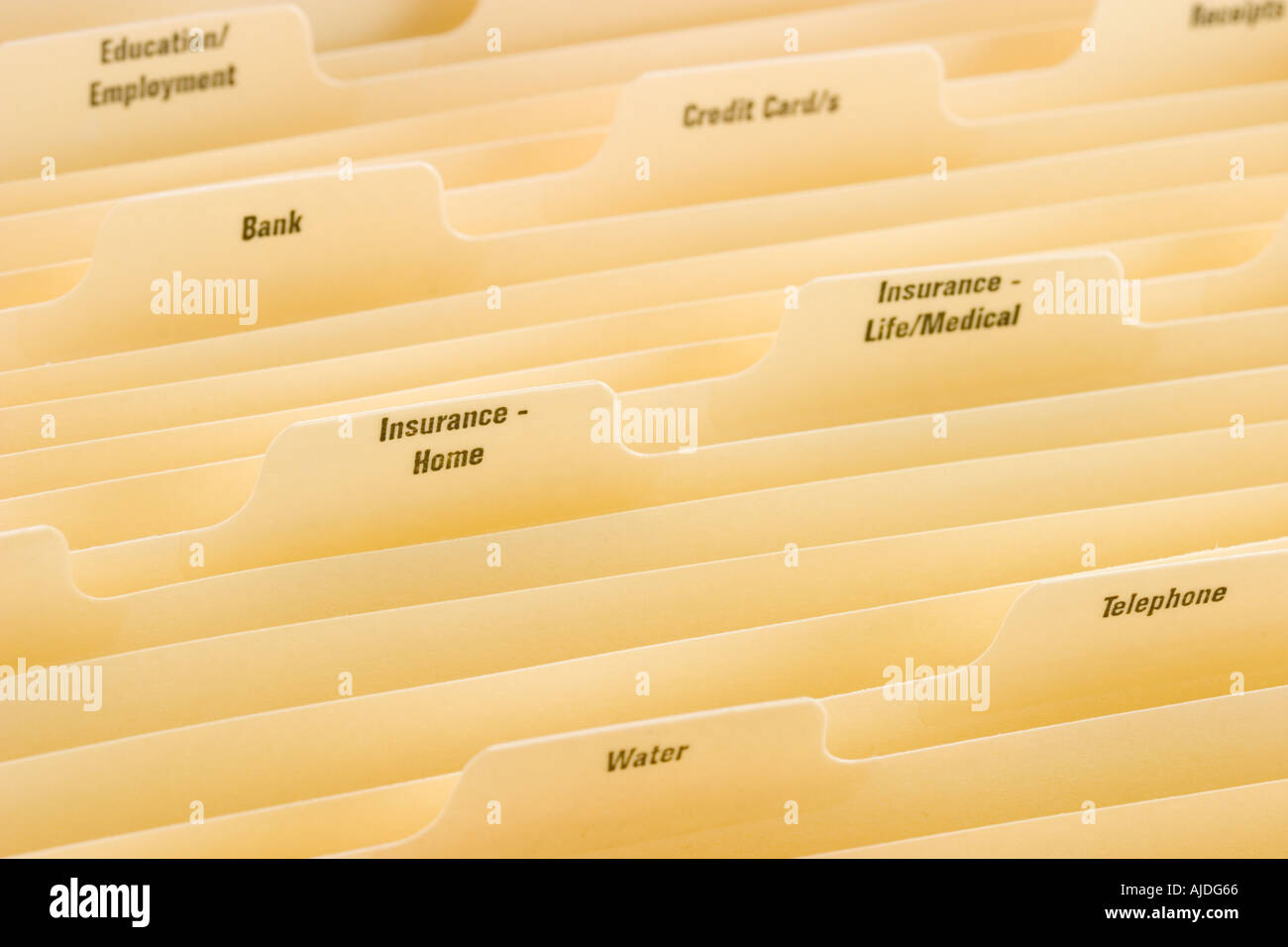 Divider tabs hi-res stock photography and images - Alamy