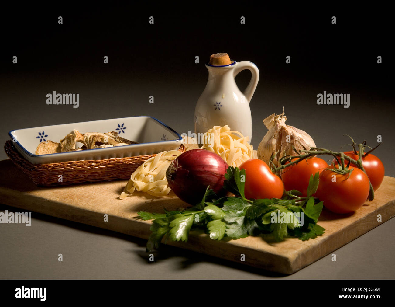 Italian produce ready to start cooking Stock Photo - Alamy