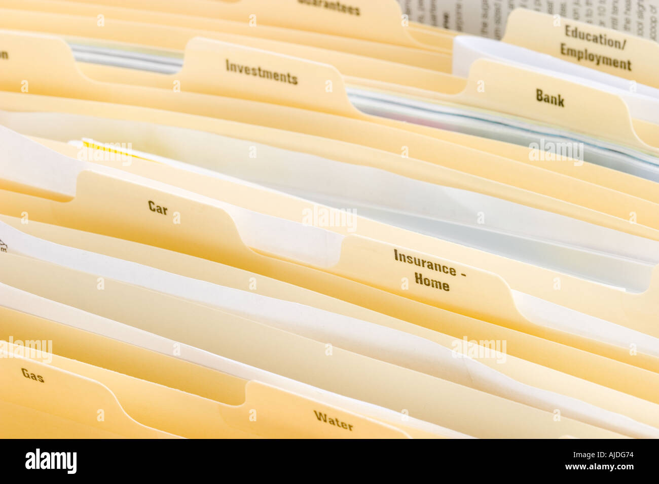 Tabbed file divider hi-res stock photography and images - Alamy