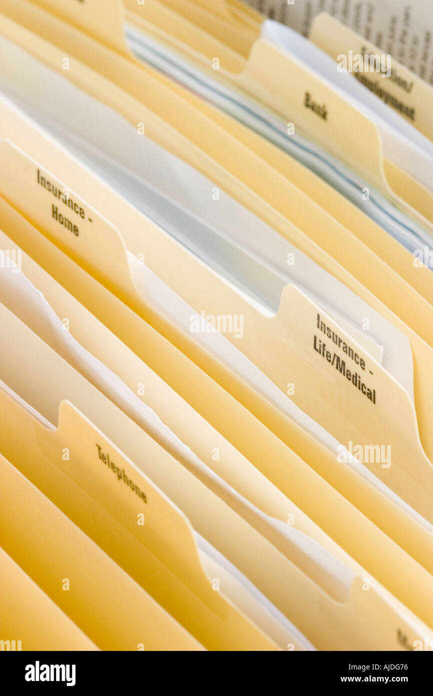 Tabbed file divider hi-res stock photography and images - Alamy