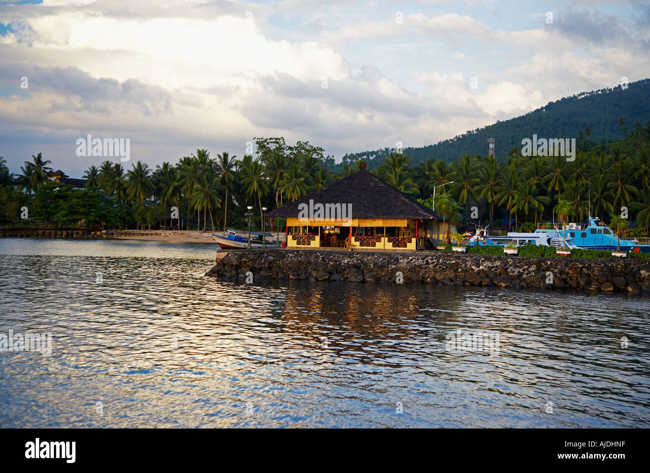 Tourist Resort of Tasik Ria in Northern Sulawesi, Indonesia Stock Photo ...