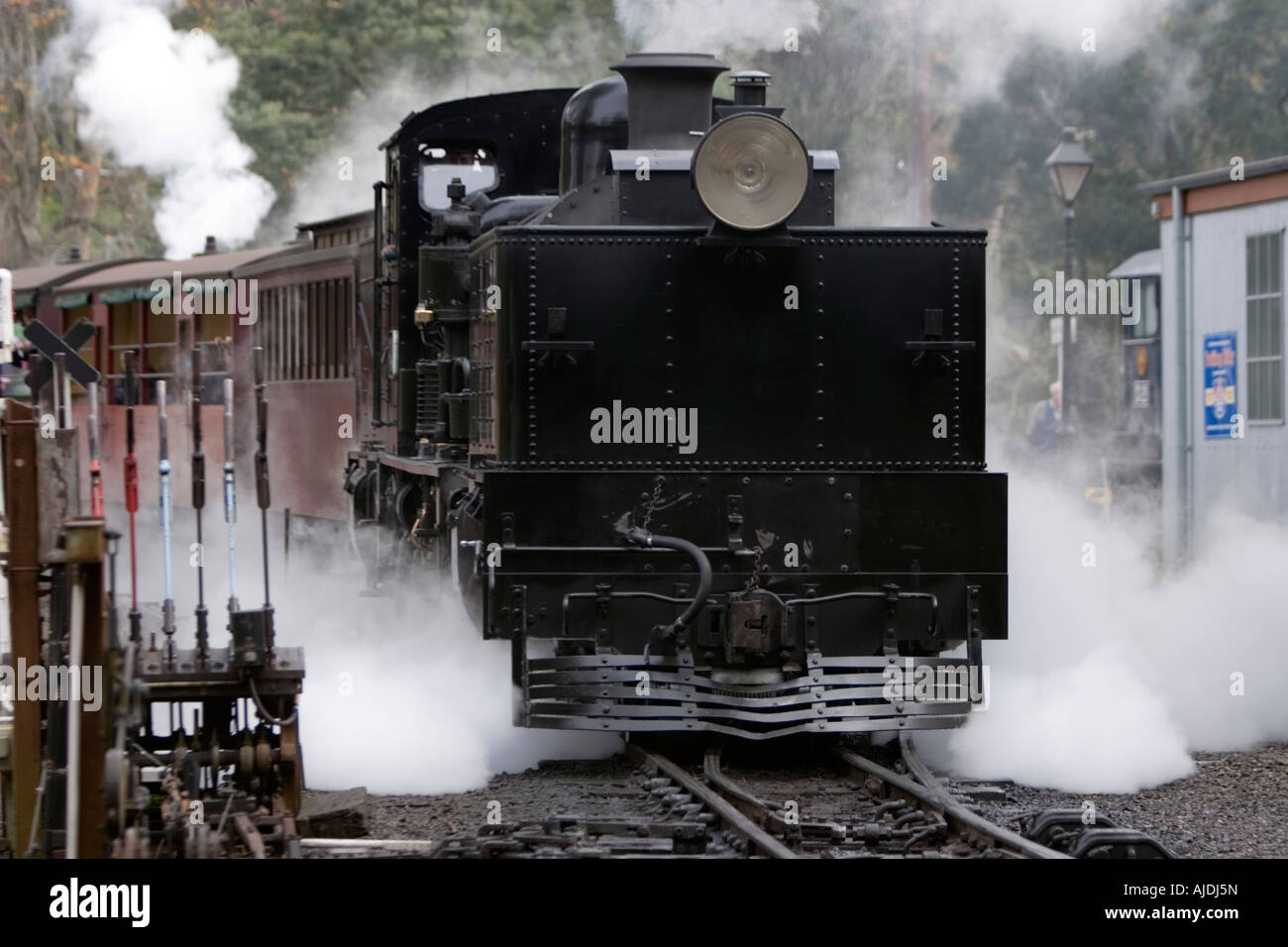 Puffing Billy historic steam railway Melbourne Australia Stock Photo ...