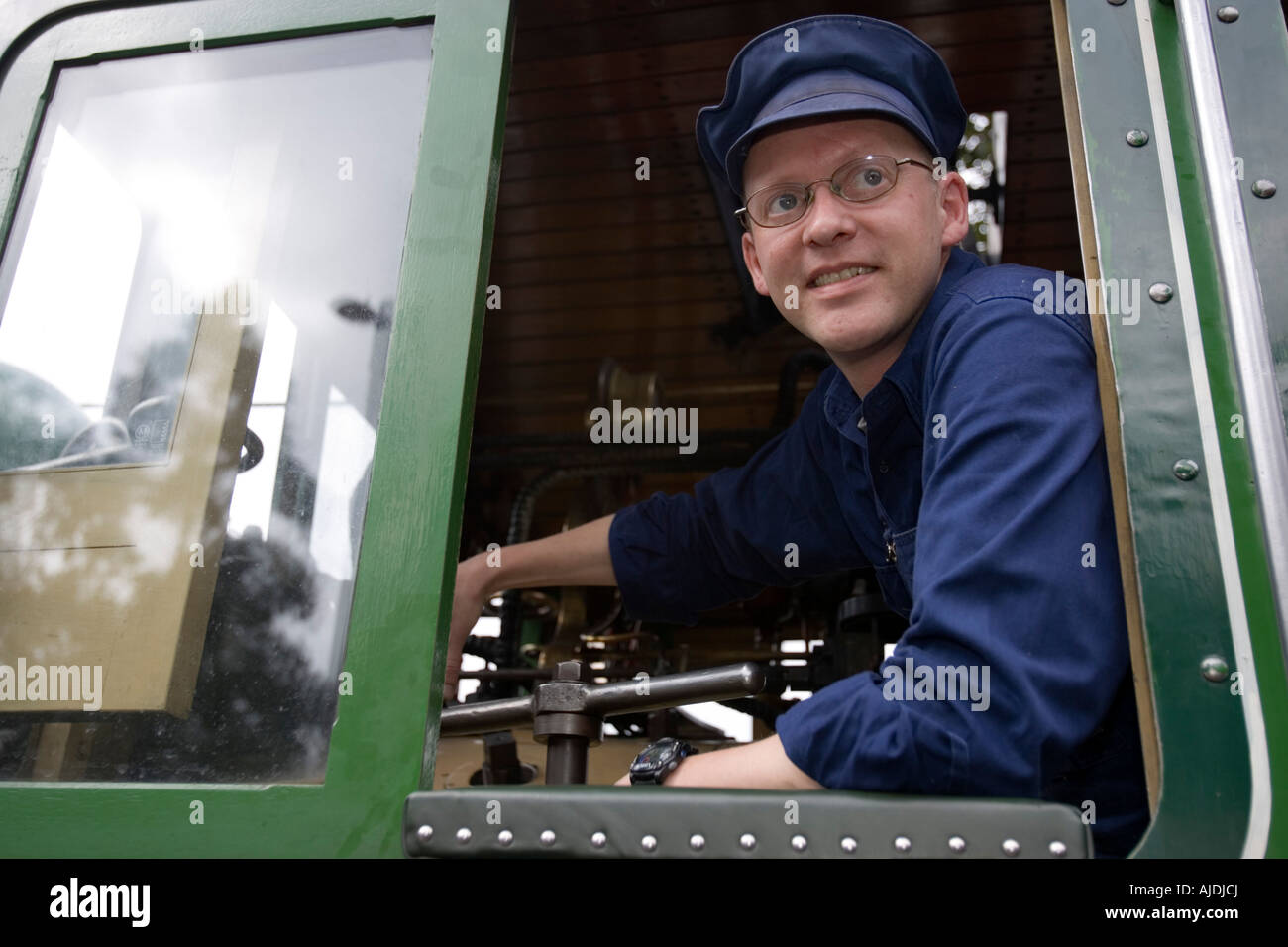 Drivers mate Puffing Billy historic steam railway Melbourne Australia ...