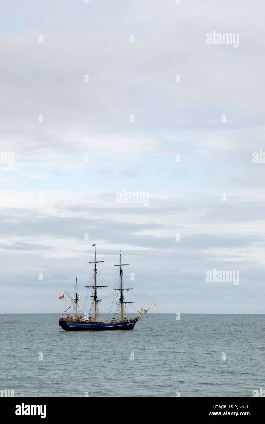 Tall ship sailing from Charlestown Cornwall England Stock Photo - Alamy