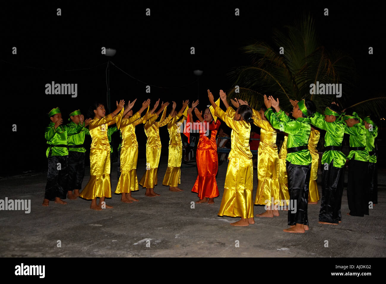Indonesian Children Performing a Traditional Dance North Sulawesi ...