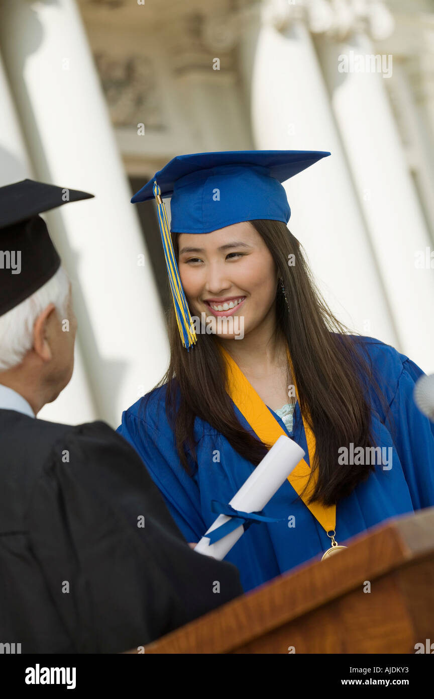 Receiving diploma hi-res stock photography and images - Alamy