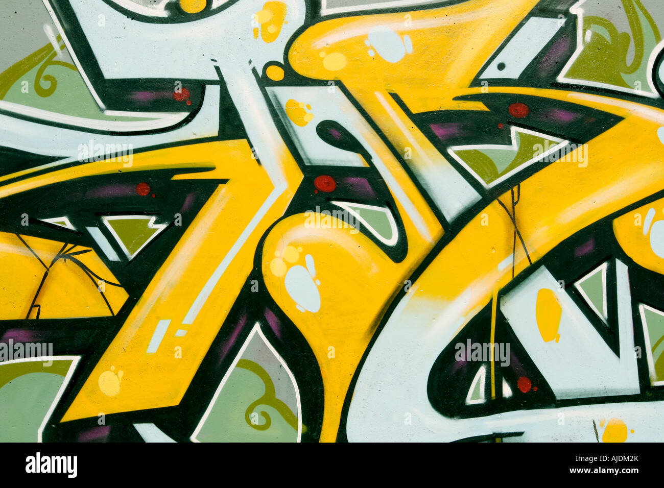 Inner city background with colorful graffiti Stock Photo - Alamy