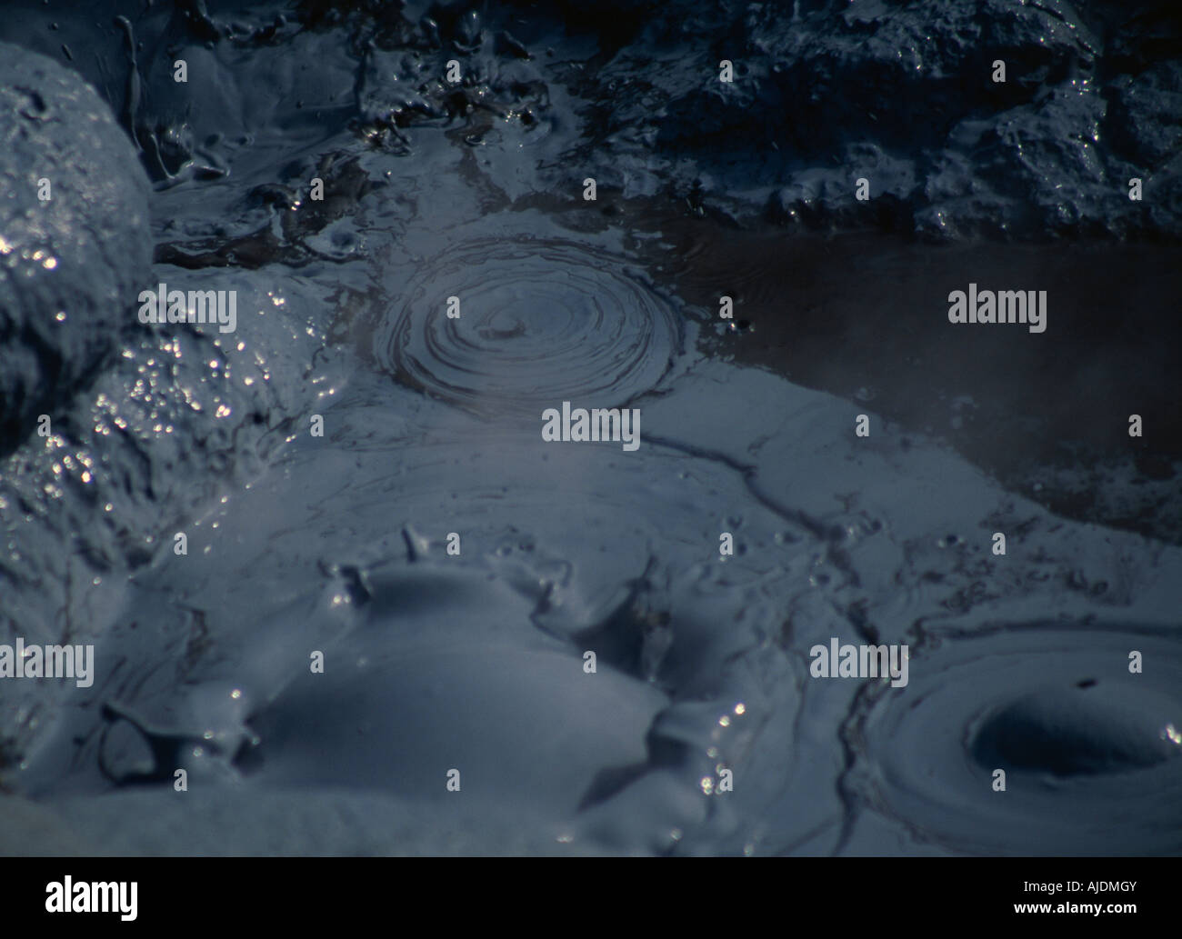 Bubbling Mud pool, Hverarond Geothermal area, near Krafla Volcano ...