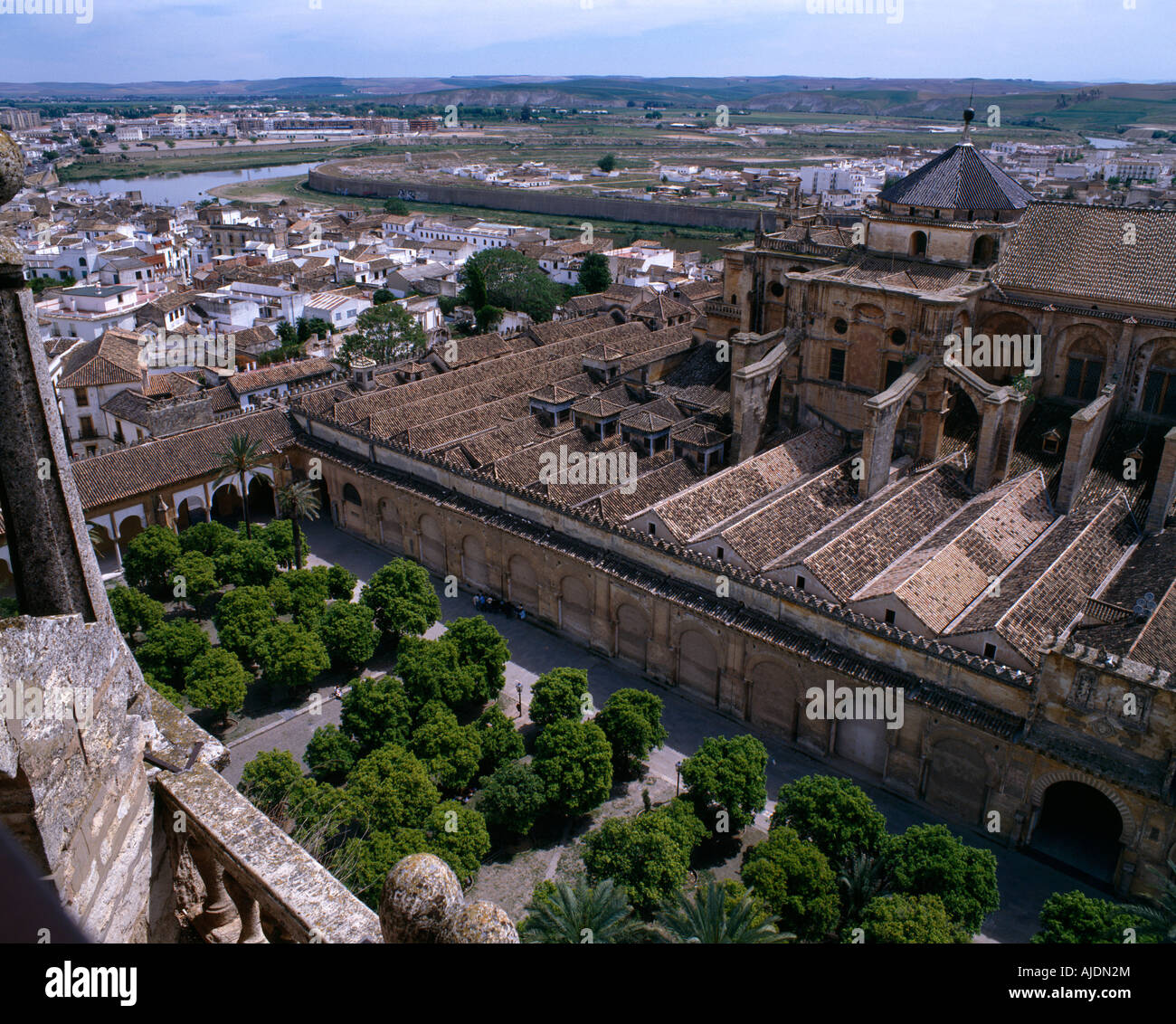 Cordoba Spain View Of Baroque Bell Tower Of umayyad Mosque Stock Photo ...