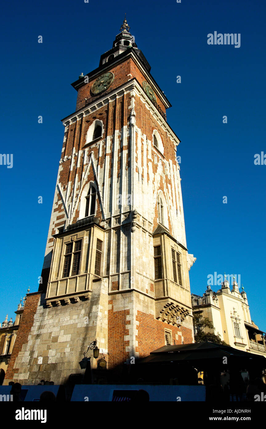 Old Town Hall Clock Tower Market Square Krakow Stock Photo - Alamy
