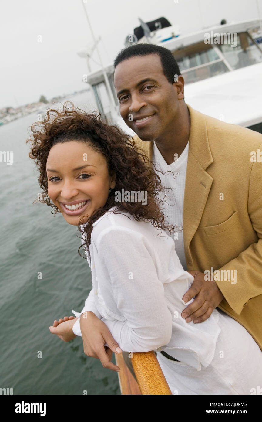 Couple on yacht, (portrait Stock Photo - Alamy