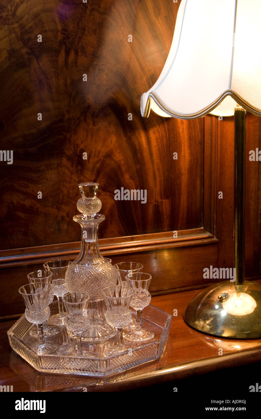 fine crystal sherry set Stock Photo - Alamy