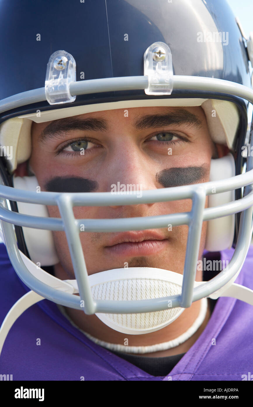 Football Player in helmet, close-up, portrait, (close-up), (portrait ...