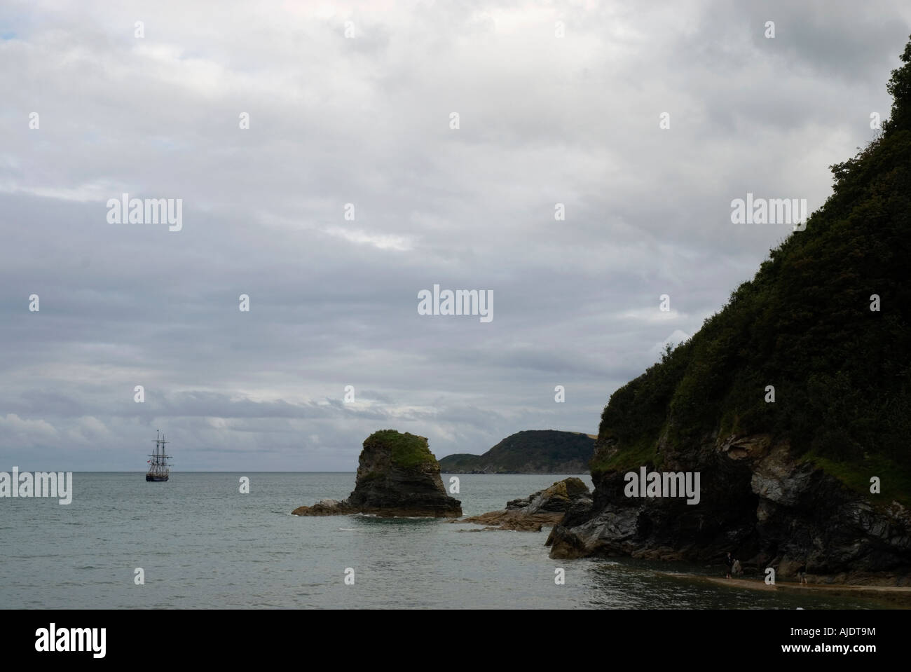 Tall ship sailing from Charlestown Cornwall England Stock Photo - Alamy