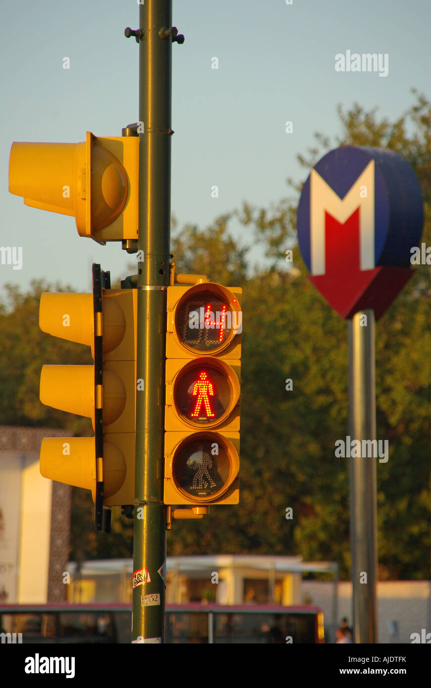Istanbul Taksim Square pedestrian crossing signal fitted with second ...