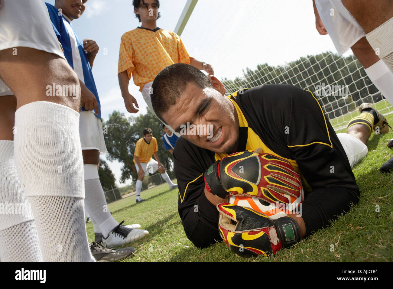 Man outdoors protection soccer hi-res stock photography and images - Alamy